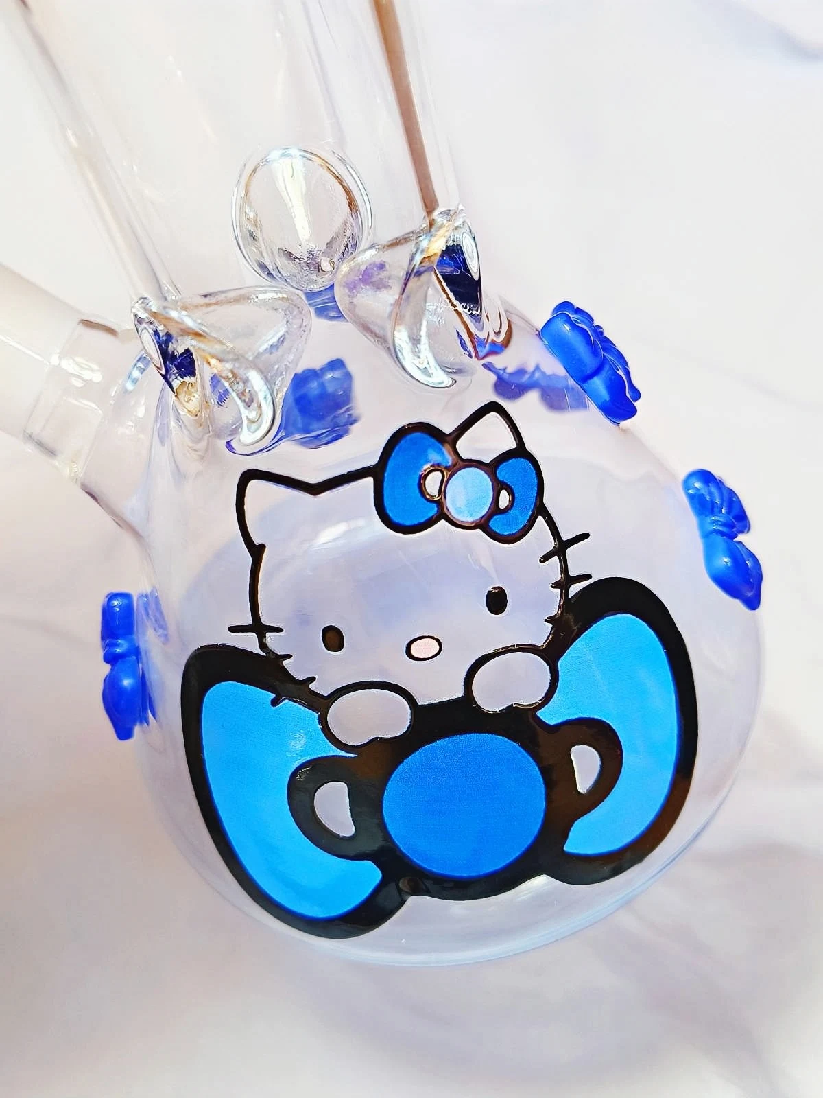 11" Modern Dual-Chamber Recycler Green Glass Bong - Smoke Meg