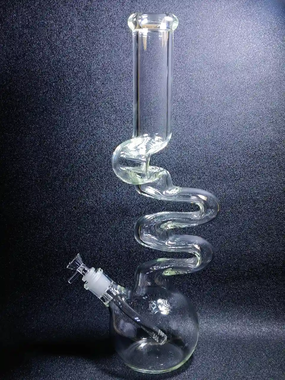 18″ 7mm Thick Bubble Base Glass Zong Bong - Smoke Meg