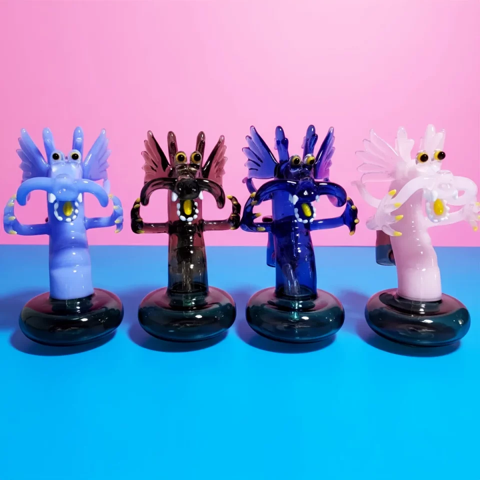 6" Dragon Master Glass Dab Rig | Multiple colors - Smoke Meg