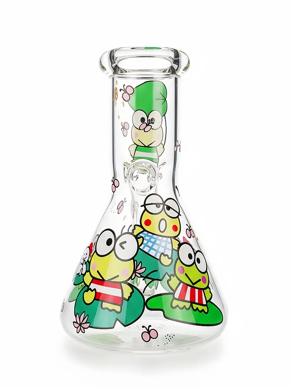 8" 5mm Keroppi Fun Beaker Glass Bong - Smoke Meg