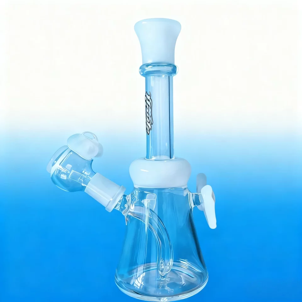7″ Doll-Inspired Glass Bong with White Bow Accents - Smoke Meg