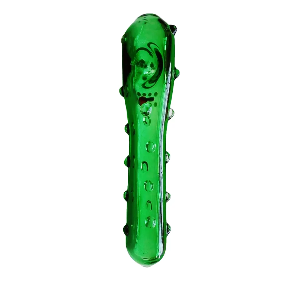 Pickle Rick Glass Spoon Hand Pipe - Smoke Meg